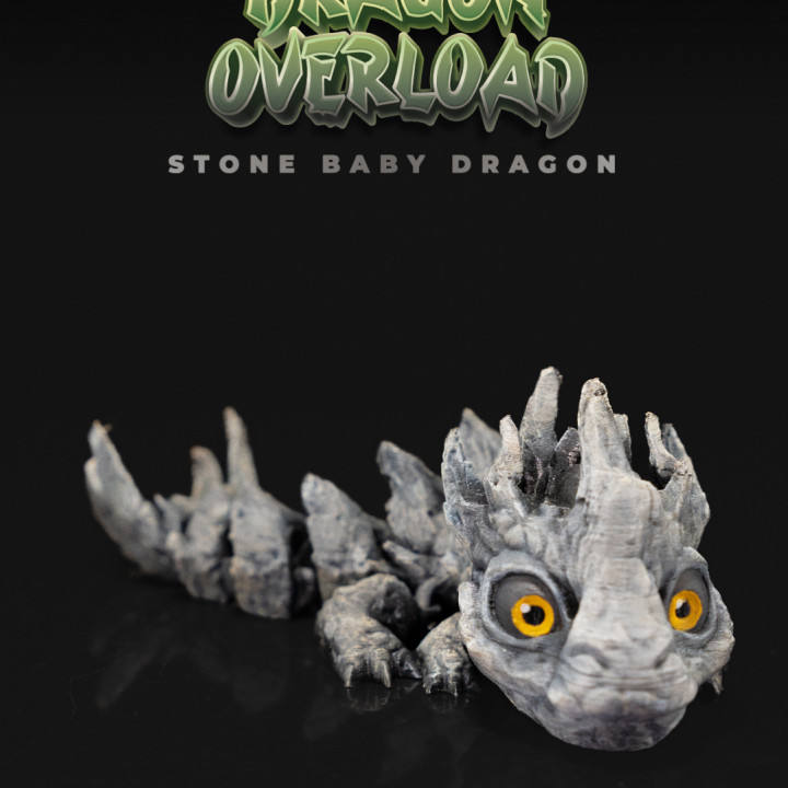 3D Printable Stone Baby Dragon by Stlflix