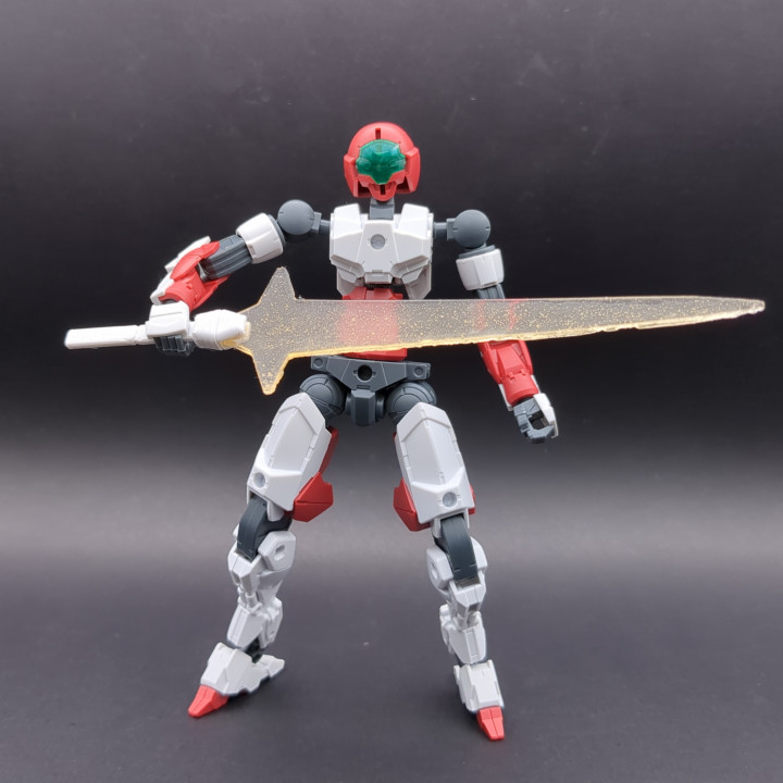 3D Printable Beam Sword, Mecha Model Accessory by LostPage