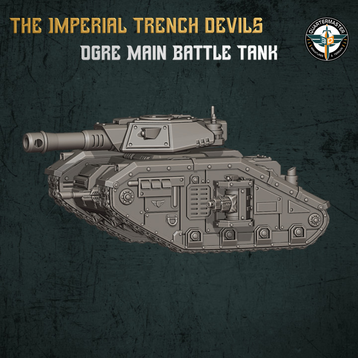 3D Printable Trench Devil Ogre Main Battle Tank by Quartermaster3D