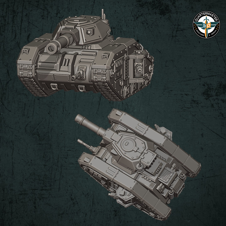 3D Printable Trench Devil Ogre Main Battle Tank by Quartermaster3D