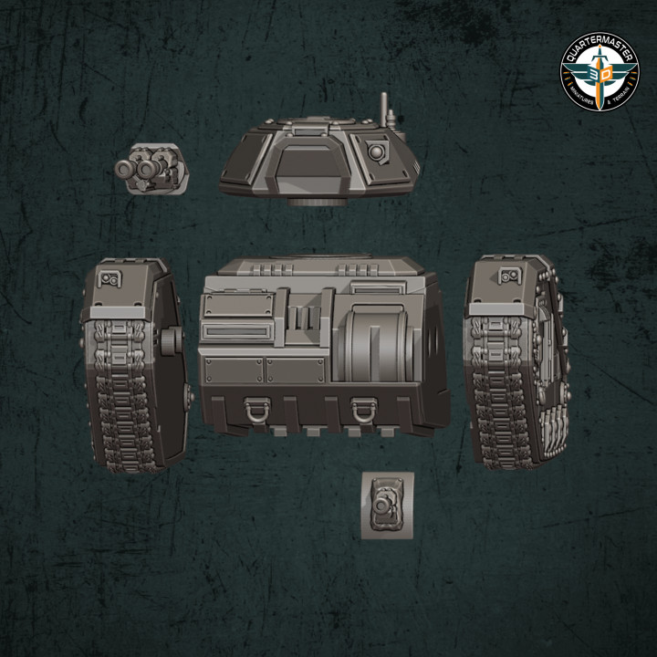 3D Printable Trench Devil Ogre Main Battle Tank by Quartermaster3D