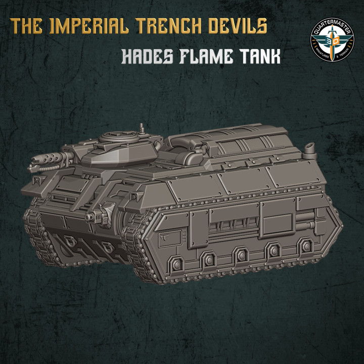 3D Printable Trench Devil Hades Flame Tank by Quartermaster3D