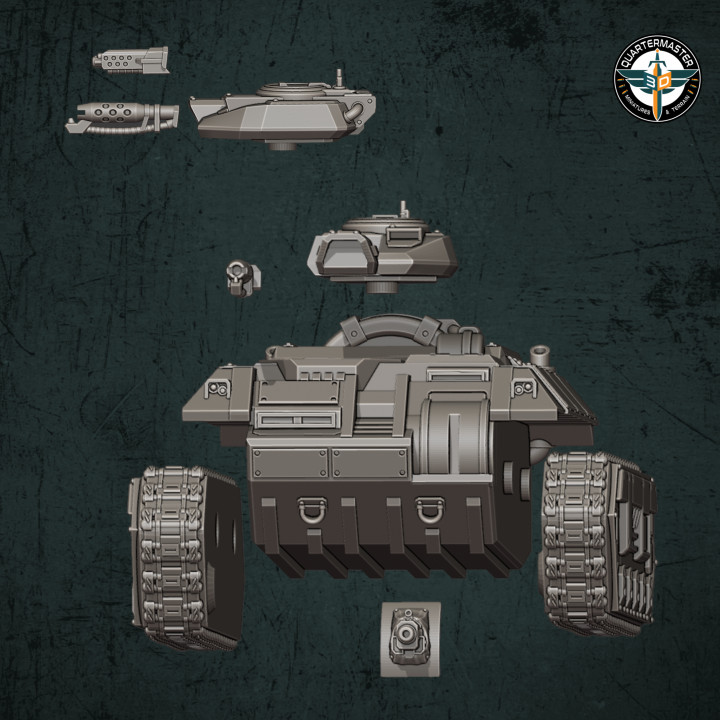 3D Printable Trench Devil Hades Flame Tank by Quartermaster3D