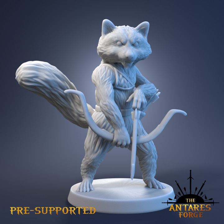 3D Printable Racoon Archer by The Antares Forge