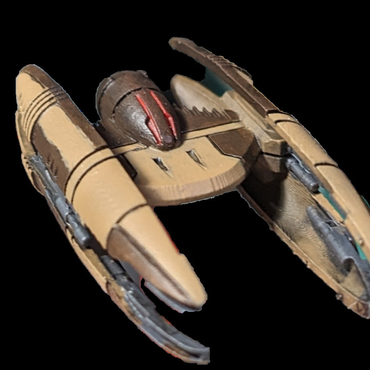 3D Print of Harpy Droid Starfighter (1/270 scale) by popotato