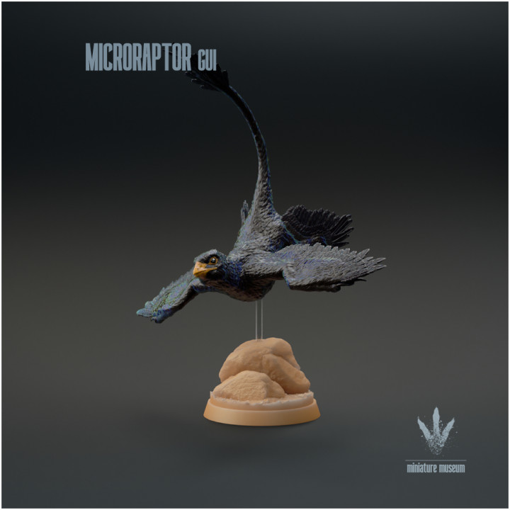 3D Printable Microraptor gui : Flying by Miniature Museum