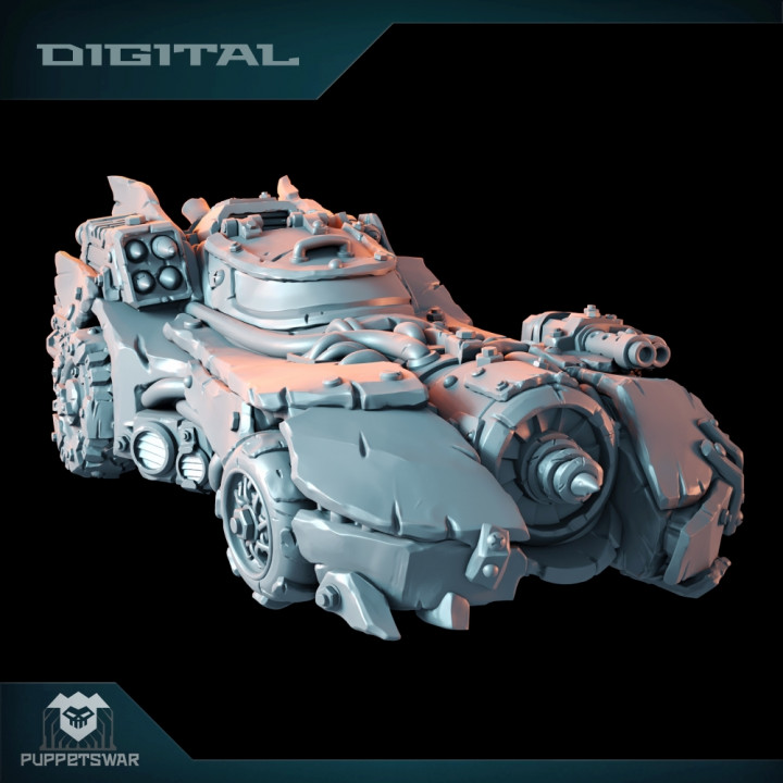 3D Printable Orc Jetmobile by Puppetswar Miniatures