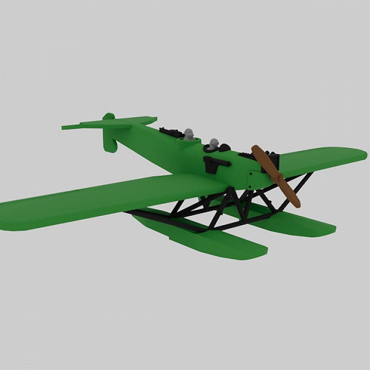 3D Printable SEAPLANE Hansa-Brandenburg W.29 (WW1, Germany) by Wargame3d