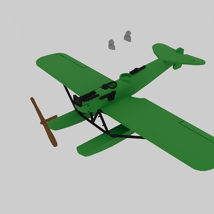 3D Printable SEAPLANE Hansa-Brandenburg W.29 (WW1, Germany) by Wargame3d