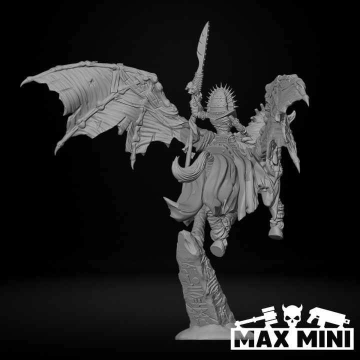 3D Printable Mummy Mounted Lord by Max Mini