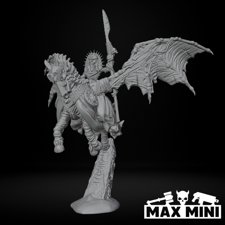3D Printable Mummy Mounted Lord by Max Mini