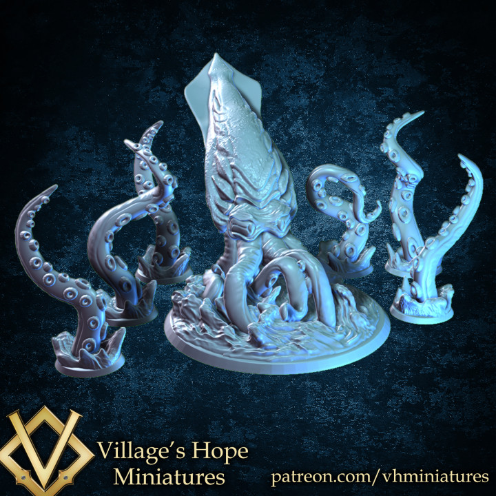 3D Printable Kraken by Village's Hope Miniatures