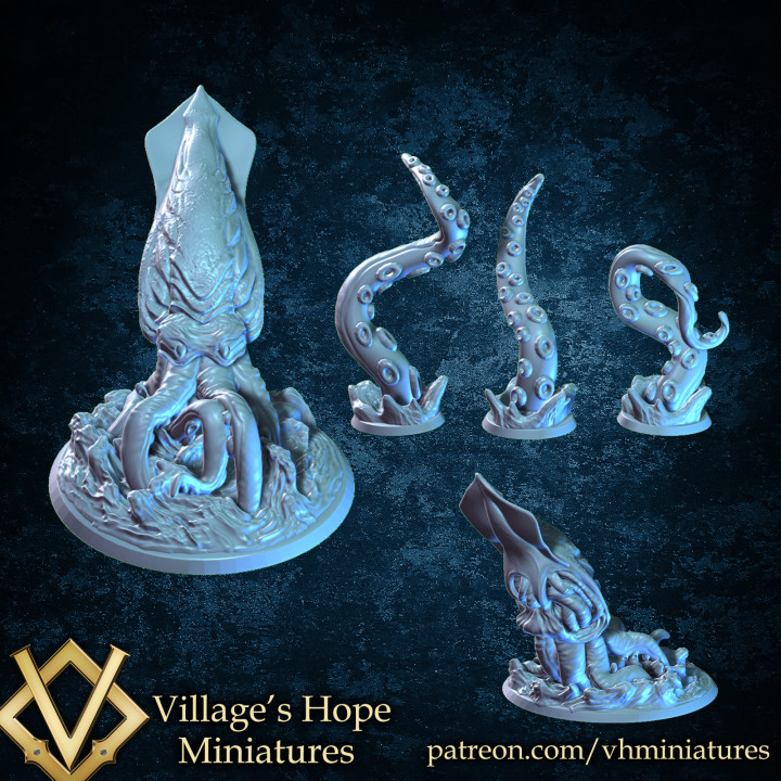 3D Printable Kraken by Village's Hope Miniatures