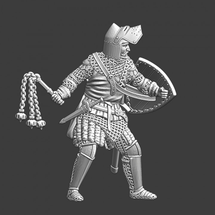 3D Printable Late medieval Teutonic knight - with flail by Northern ...