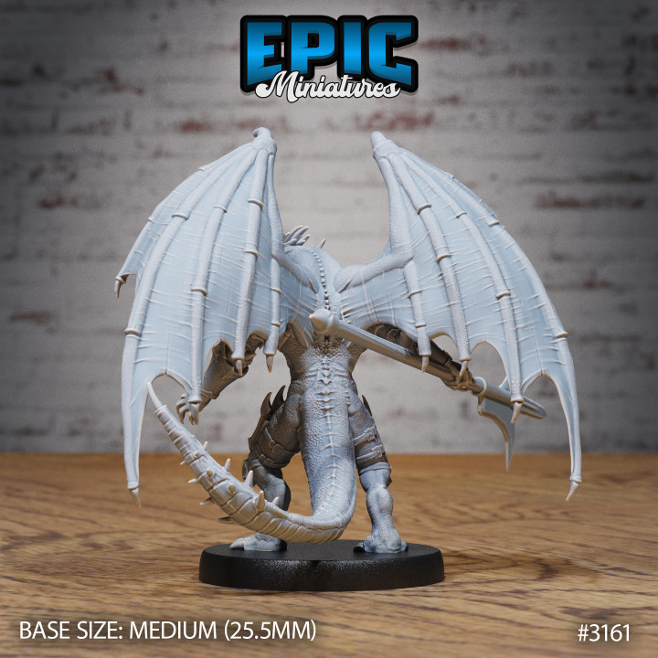 3D Printable Winged Half Dragon Set / Evil Dragonborn Warrior ...