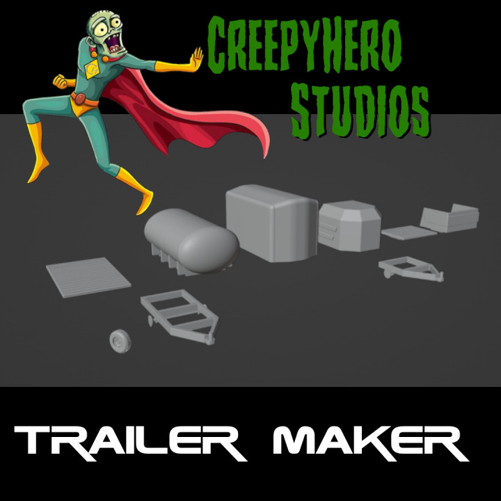 3D Printable Gaslands Trailer Maker Set by Michael Crossman