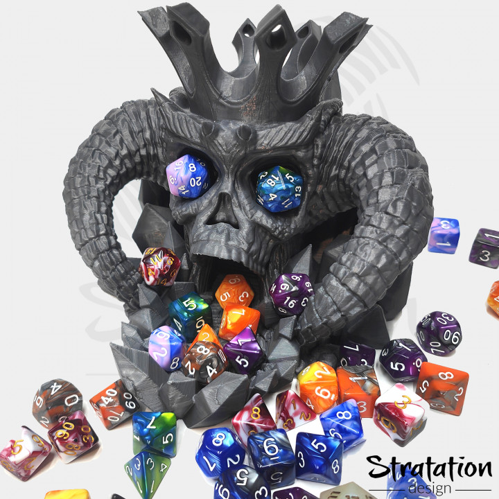 3D Printable Demon's Spirit Dice Tower by Stratation Design