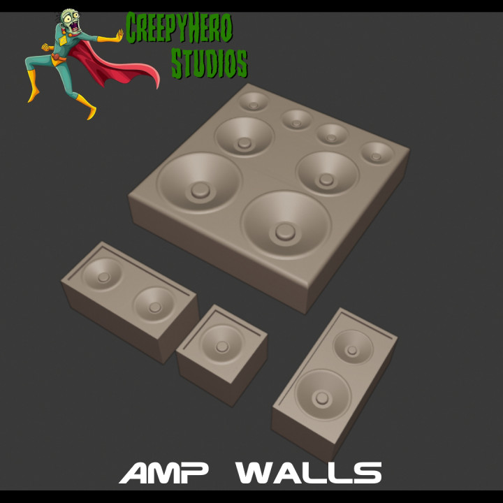 3D Printable Gaslands Amp Wall Set by Michael Crossman