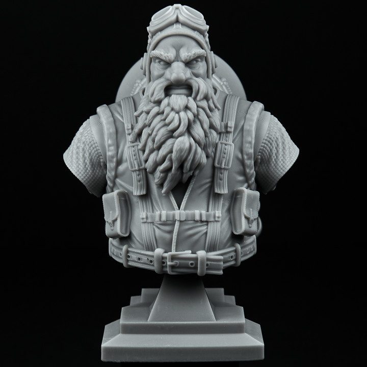 3D Printable Dwarf Bust- Glogan by Falcata 3d