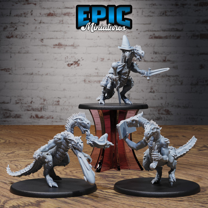 3D Printable Two Headed Dragon Adventurer Set / Dragonborn Beast ...