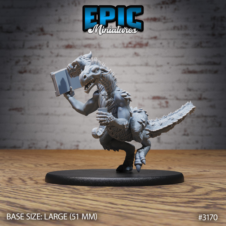 3D Printable Two Headed Dragon Adventurer Set / Dragonborn Beast ...