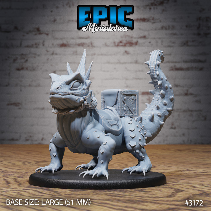 3D Printable Hunters Guild Lizard Tamer Riding Set / Dragonborn Beast ...