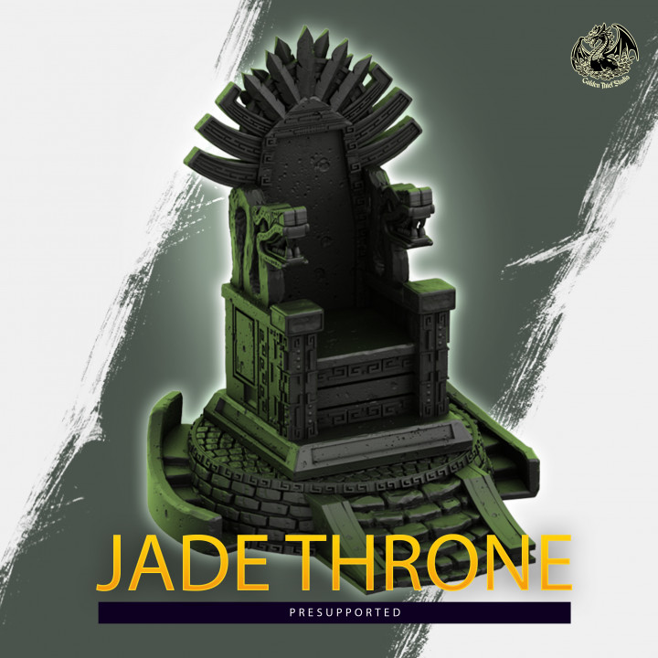 3D Printable Jade Throne by Golden Thief Studio
