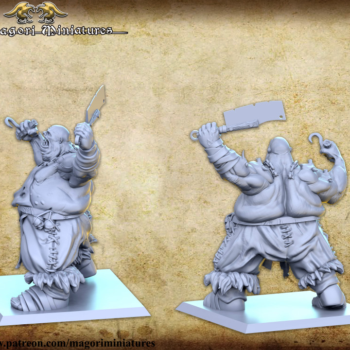 3D Printable Ogre butcher by Magori Minaitures
