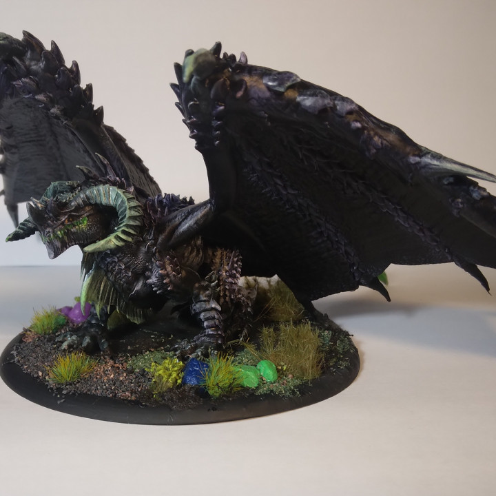 3D Print of Calamity Dragon / Legendary Drake / Winged Mountain ...