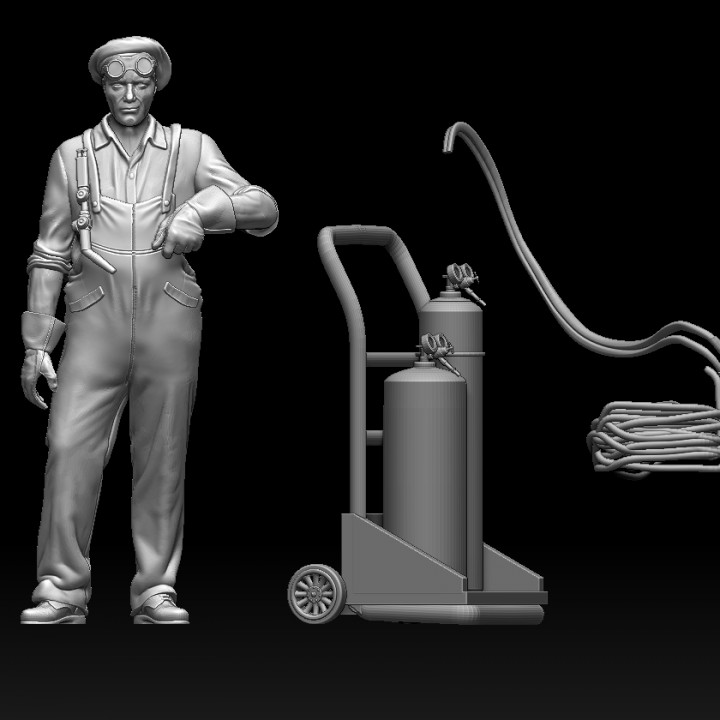 3D Printable machinist and mechanic by Dmitry Tishchenkov