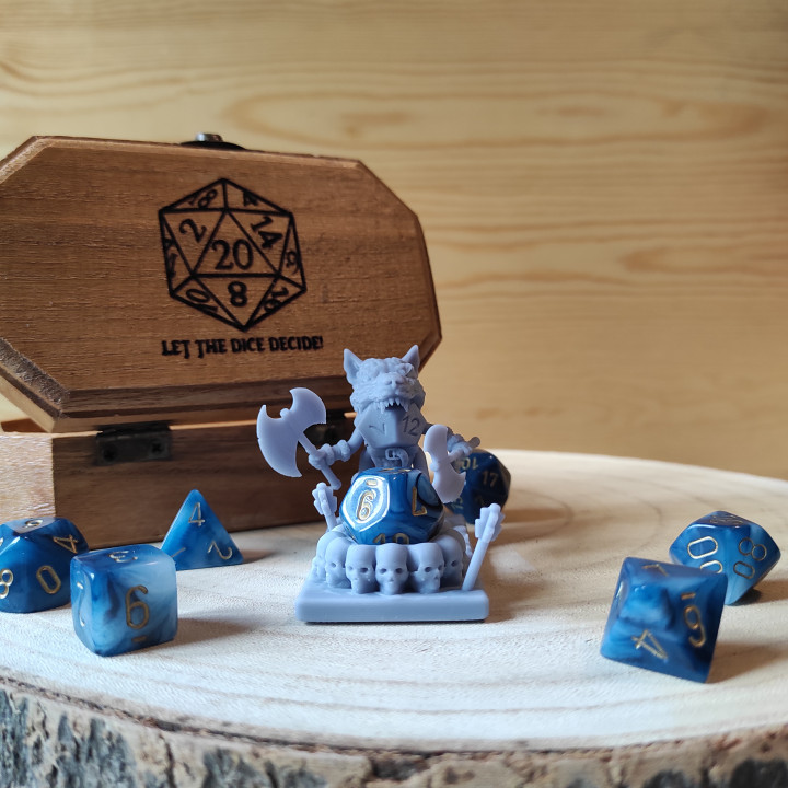 3D Printable Dice Keepers - D12 Barbarian miniature & polyhedral dice ...