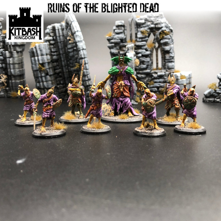 3D Printable Ruins of the Blighted Dead - Miniatures by kitbash kingdom