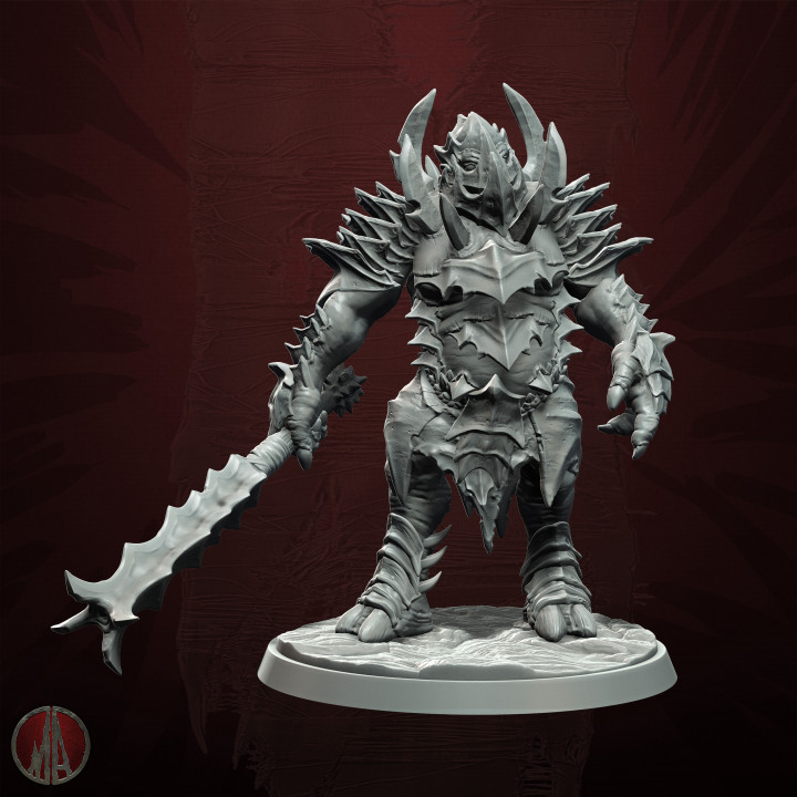 3D Printable Vuzashi - Troll - Orc Horde by Monolith Arts