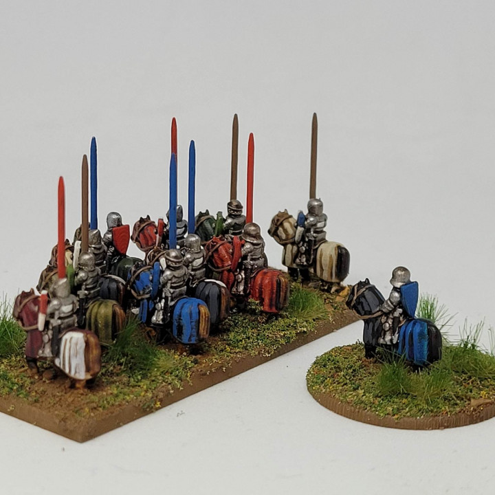 3D Printable 6-15mm Medieval Mounted Knights (6 Poses) HYW-3 by Turner ...