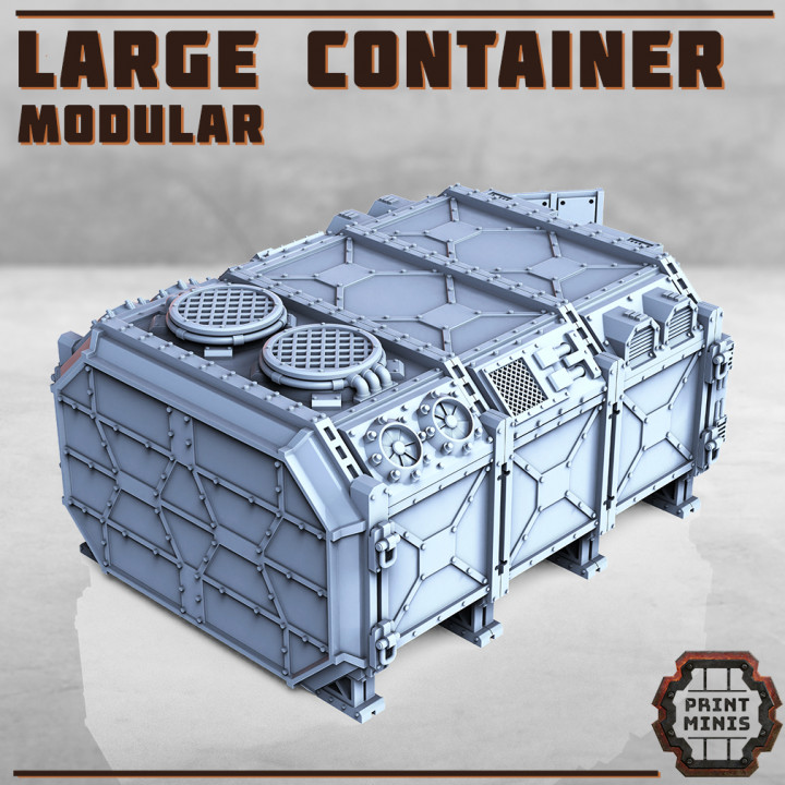 3D Printable Bulk Shipping Container (modular) by Print Minis