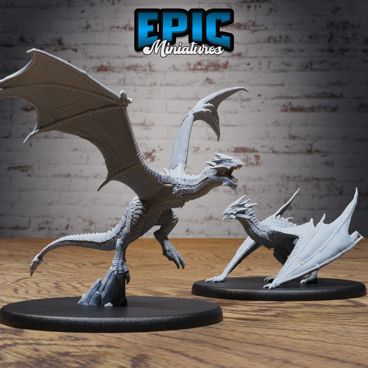 3D Printable Wyvern Classic Team / Bulky Dragon / Winged Reptile ...