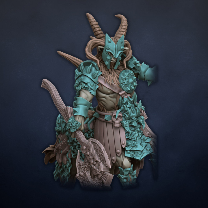 3D Printable Centaur Chieftain by Dragon's Lake Miniaturas