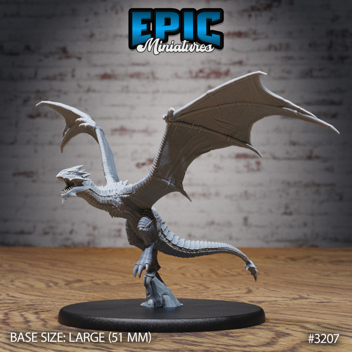 3D Printable Wyvern Classic Flying / Bulky Dragon / Winged Reptile ...