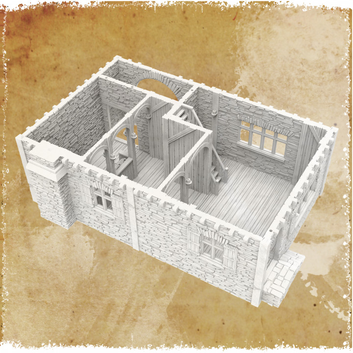 3D Printable Greendale - Roadside Inn by 3Dlayeredscenery