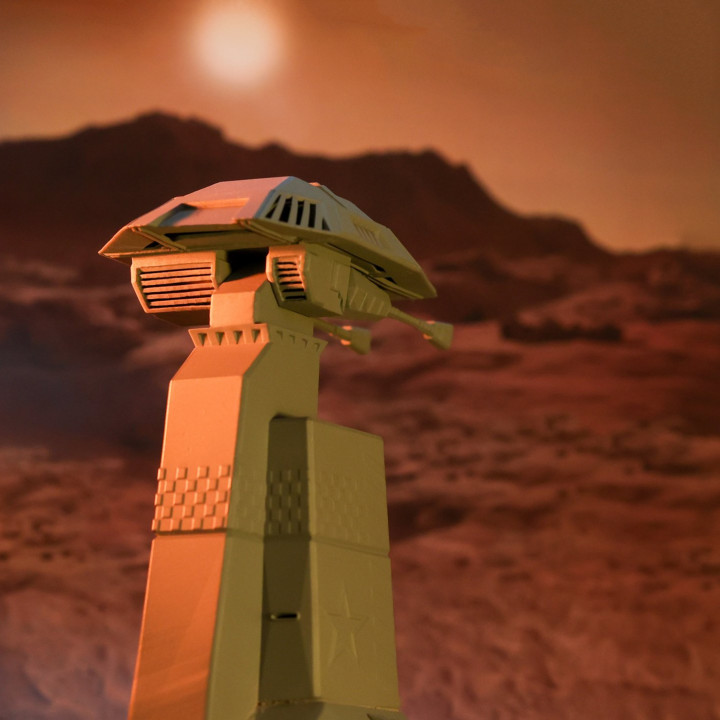 3D Printable Battlezone CCA 'Gun Tower' by blake.toys