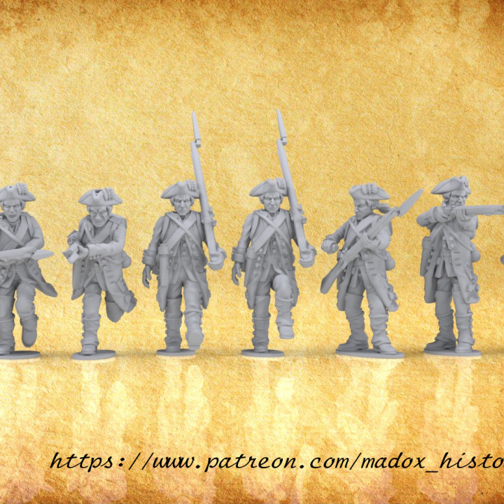 3D Printable AWI French Infantry by BattleCat Miniatures