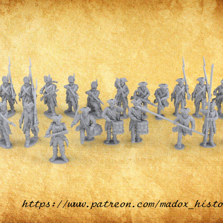 3D Printable AWI French Infantry by BattleCat Miniatures