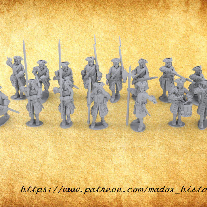 3D Printable WSS French Infantry by BattleCat Miniatures