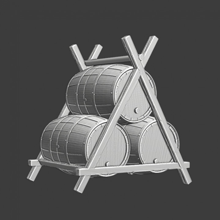 3D Printable Barrel stack by Northern Crusades Miniatures