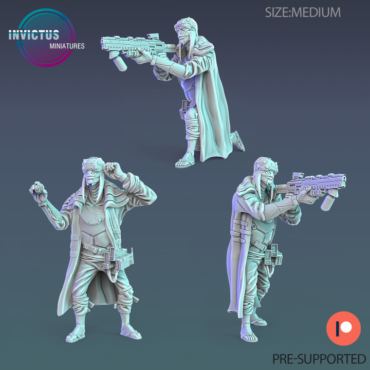 3D Printable Space Ship Navigator Set / Alien Bandit / Ruthless ...