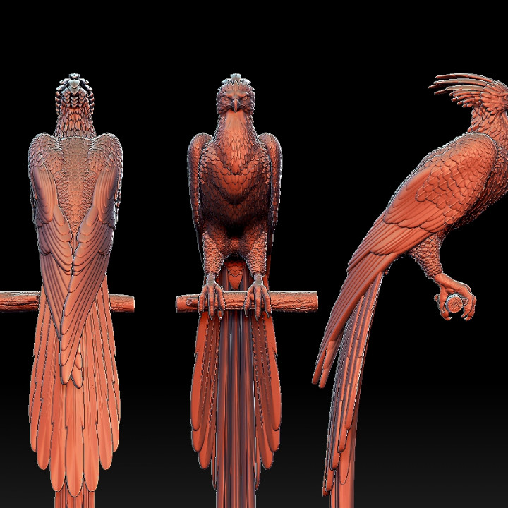 3D Printable phoenix by Dmitry Tishchenkov