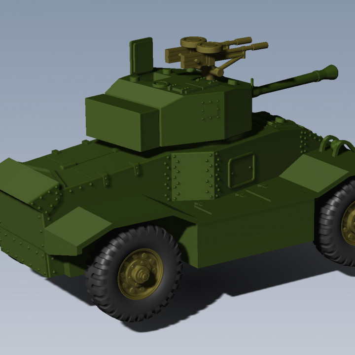 3D Printable AEC Mk.III Armoured Car (UK, WW2) by Wargame3d