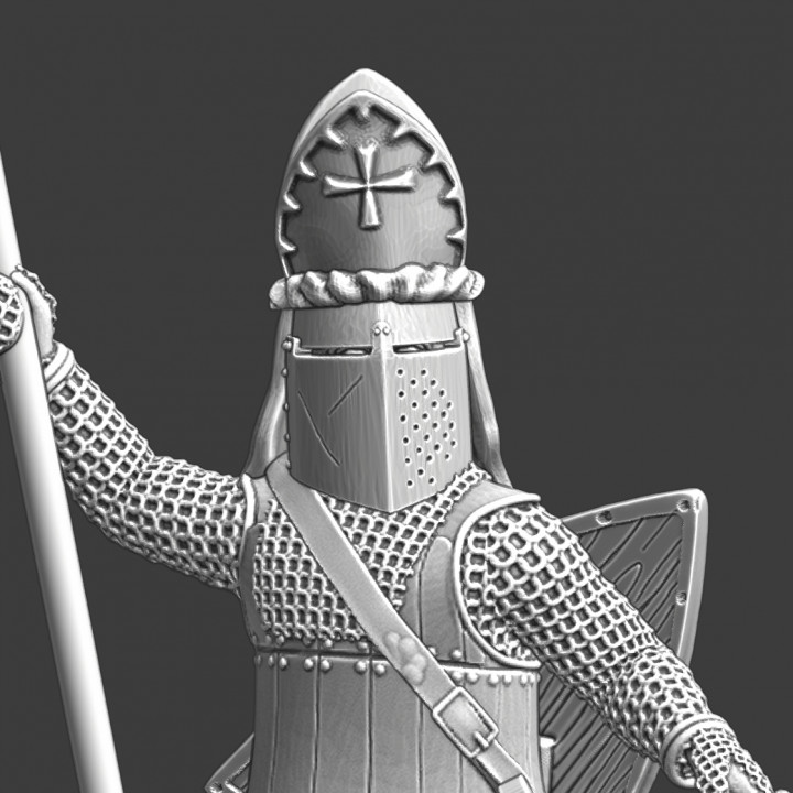 3D Printable Medieval fighting bishop by Northern Crusades Miniatures