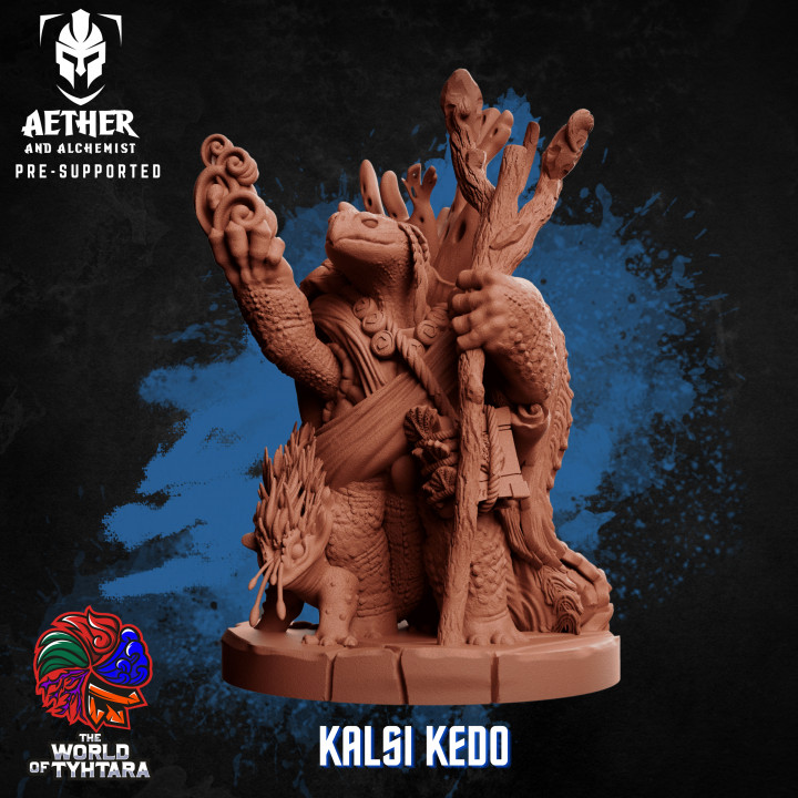 3D Printable Kalsi Kedo - Tortle Druid by Aether and Alchemist