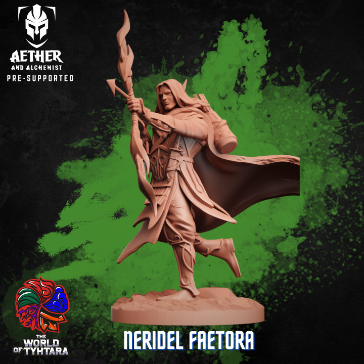 3D Printable Neridel Faetora - Eladrin Ranger by Aether and Alchemist